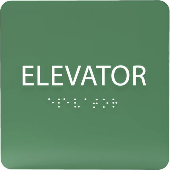 ADA CENTRAL SIGNS - 6" X6" Elevator Sign - ADA Compliant Tactile ...