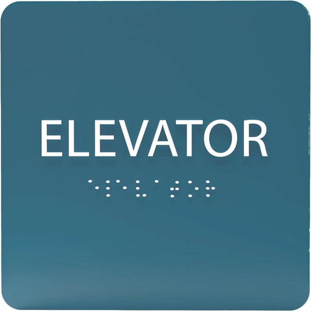ADA CENTRAL SIGNS - 6" X6" Elevator Sign - ADA Compliant Tactile ...