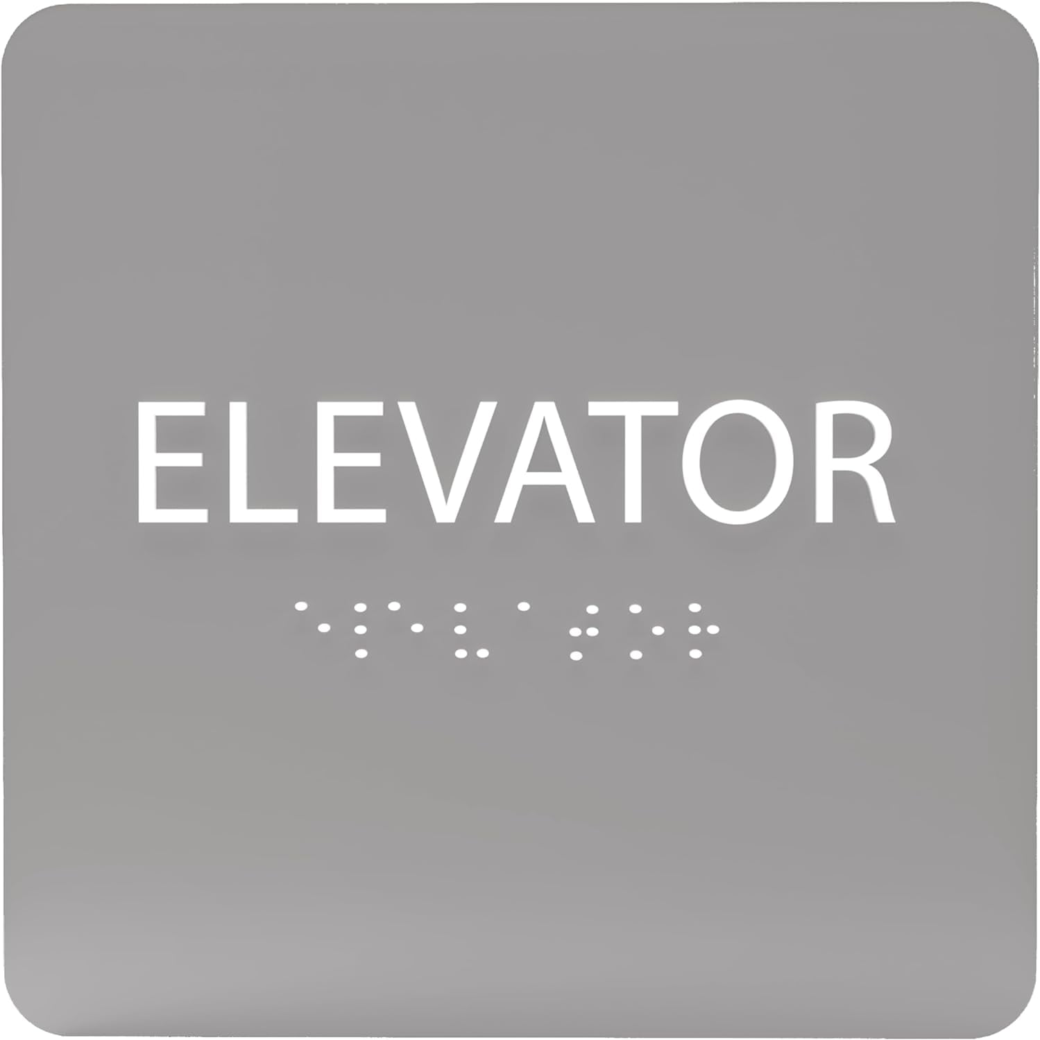 ADA CENTRAL SIGNS - 6" X6" Elevator Sign - ADA Compliant Tactile ...