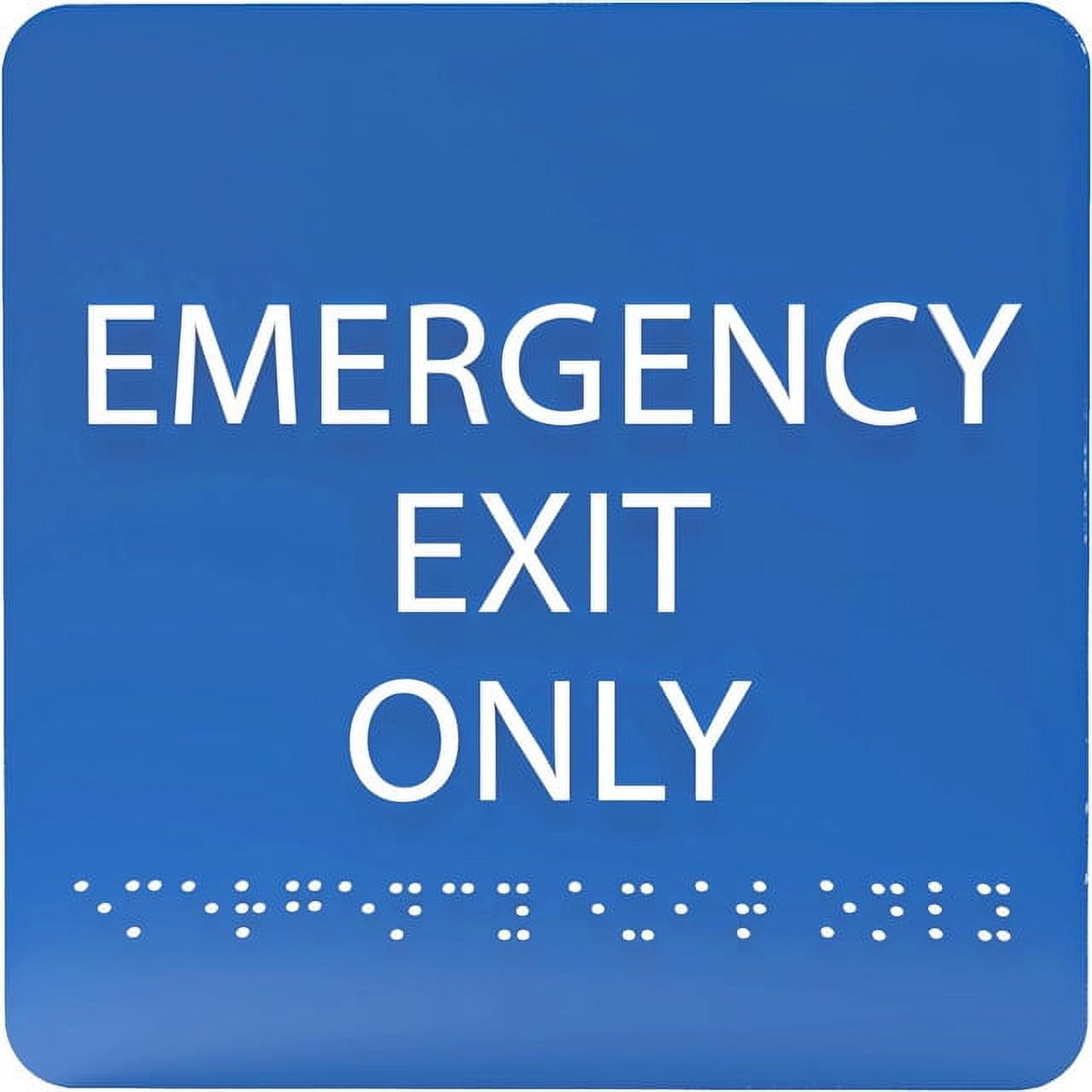 ADA CENTRAL SIGNS - 6" X6" Emergency Exit Only Sign - ADA Compliant ...