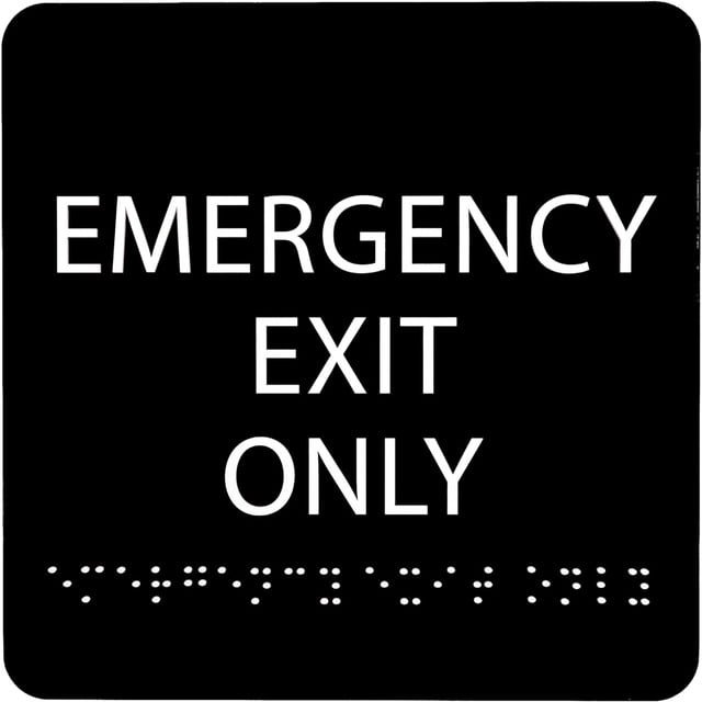 ADA CENTRAL SIGNS - 6" X6" Emergency Exit Only Sign - ADA Compliant ...