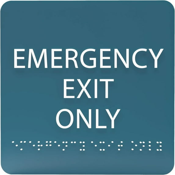 ADA CENTRAL SIGNS - 6" X6" Emergency Exit Only Sign - ADA Compliant ...