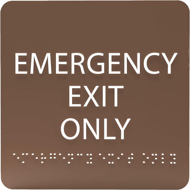 ADA CENTRAL SIGNS - 6" X6" Emergency Exit Only Sign - ADA Compliant ...