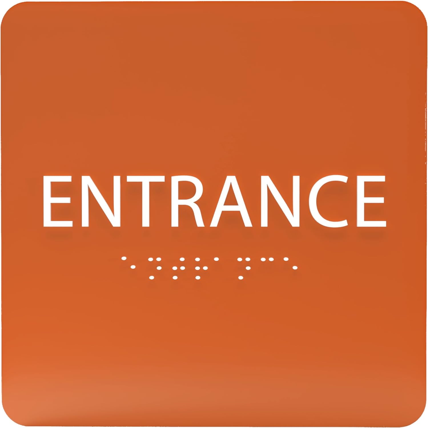 ADA CENTRAL SIGNS - 6" X6" Entrance Sign - ADA Compliant Tactile ...