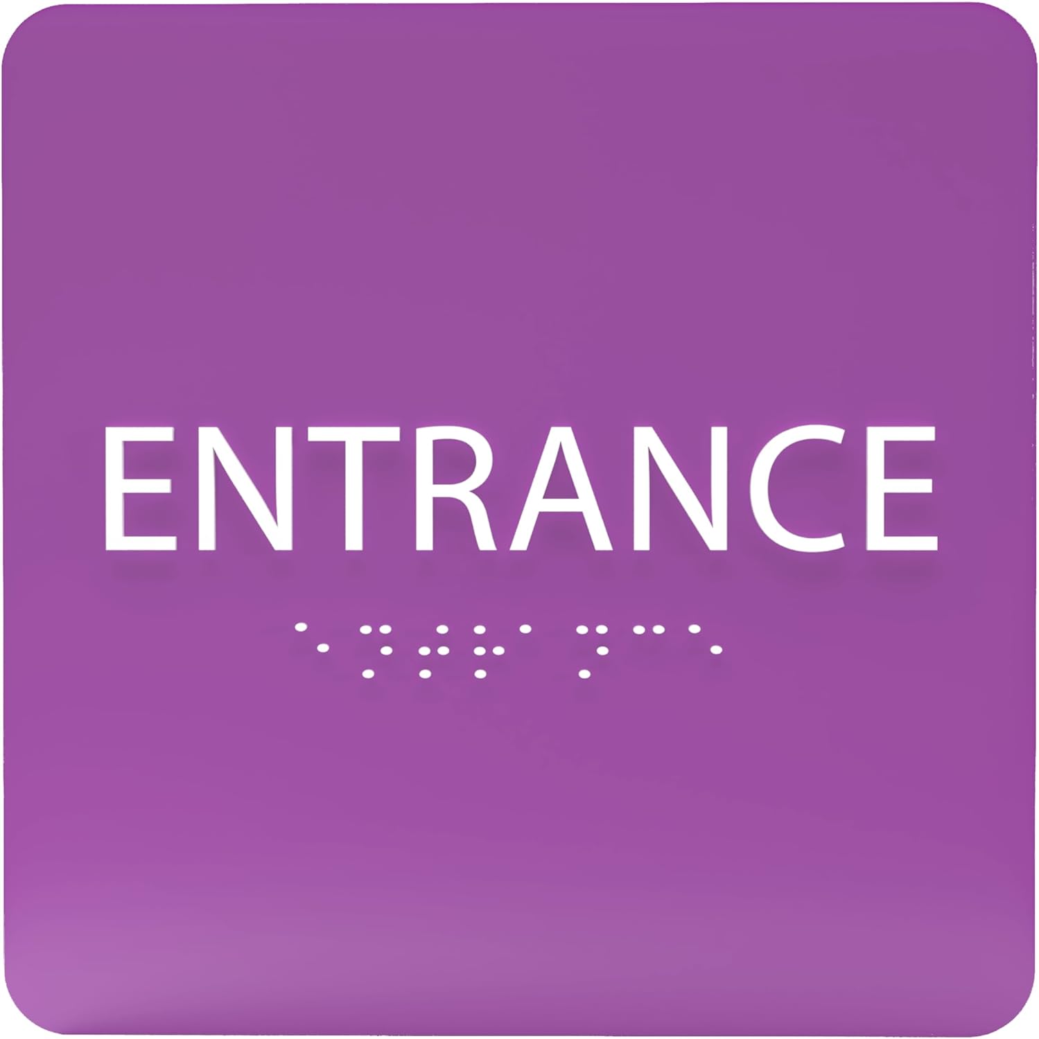 ADA CENTRAL SIGNS - 6" X6" Entrance Sign - ADA Compliant Tactile ...