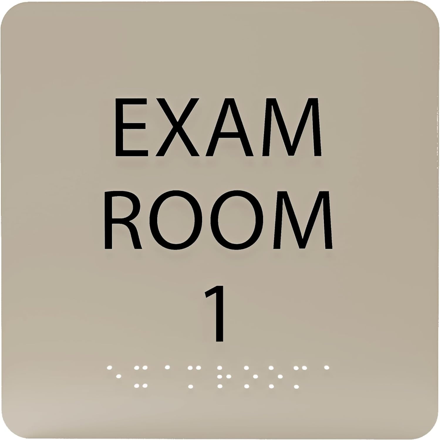 ADA CENTRAL SIGNS - 6" X6" Exam Room 1 Sign - ADA Compliant Tactile ...