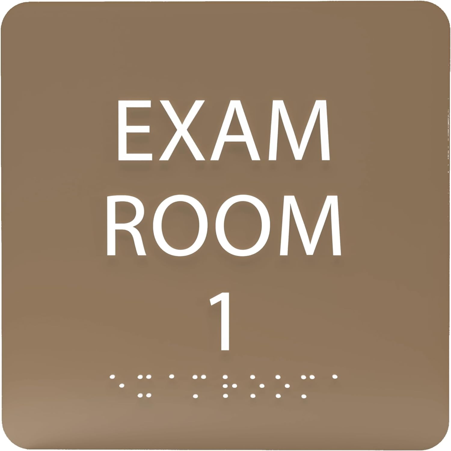 ADA CENTRAL SIGNS - 6" X6" Exam Room 1 Sign - ADA Compliant Tactile ...
