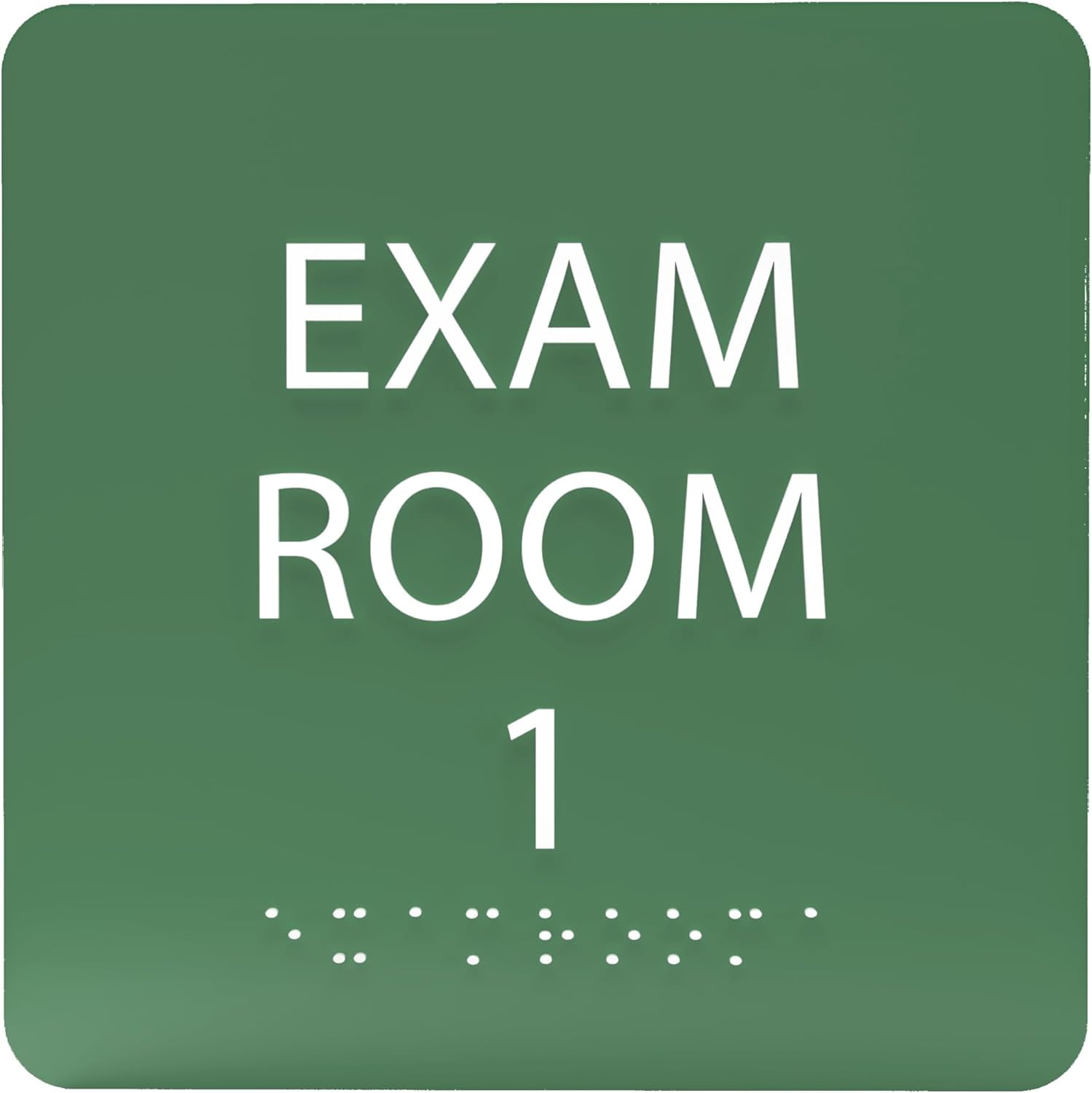 ADA CENTRAL SIGNS - 6" X6" Exam Room 1 Sign - ADA Compliant Tactile ...