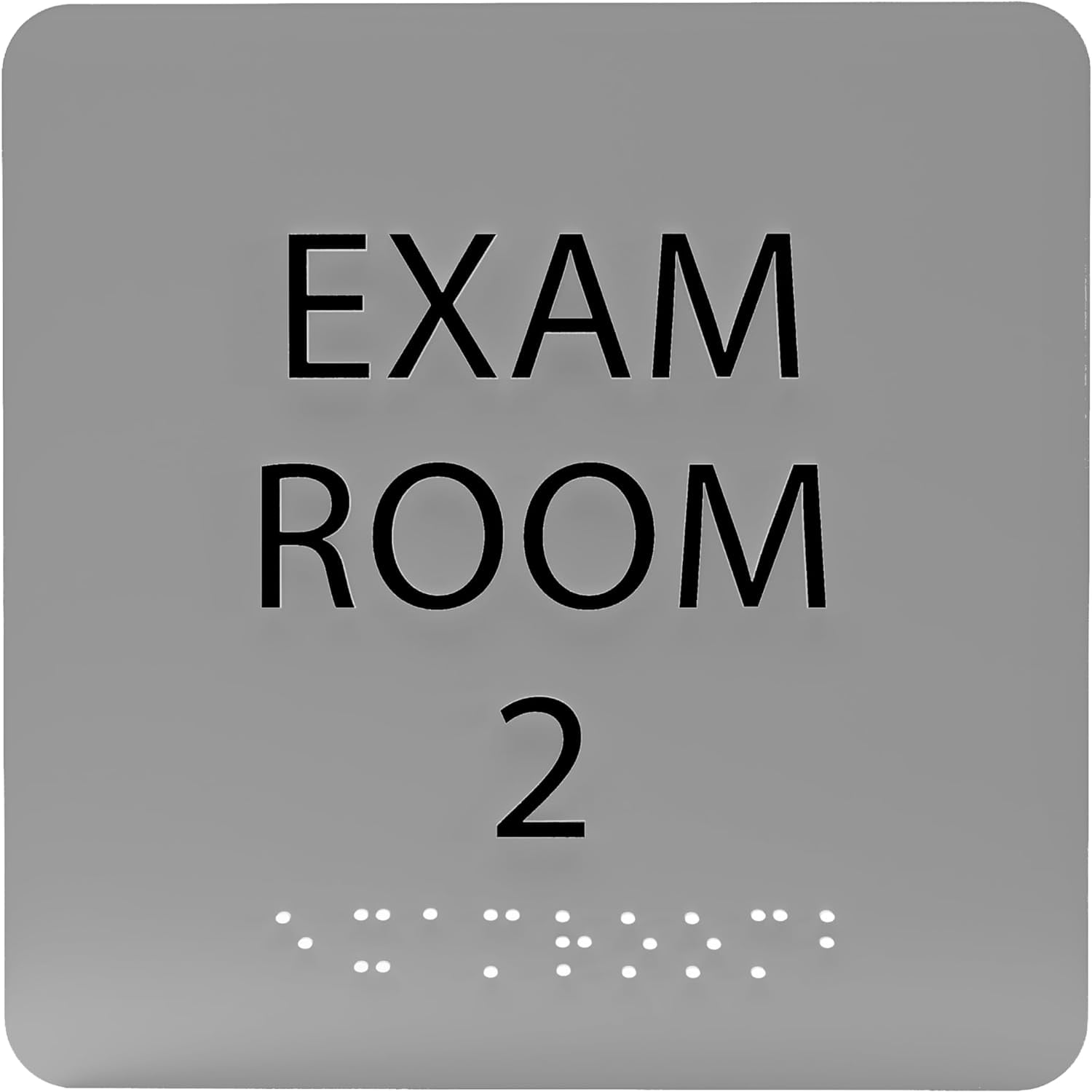 ADA CENTRAL SIGNS - 6" X6" Exam Room 2 Sign - ADA Compliant Tactile ...