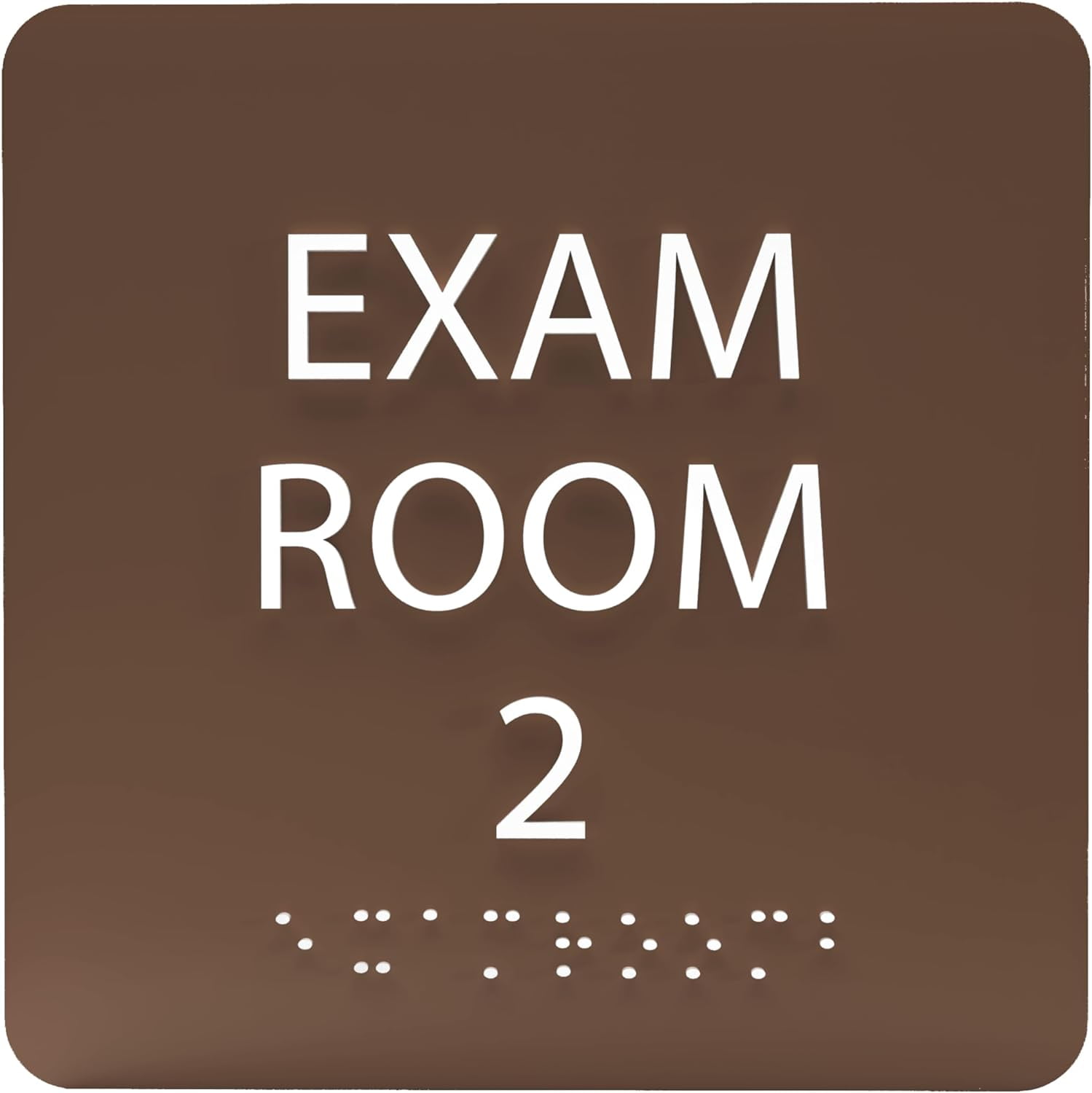 ADA CENTRAL SIGNS - 6" X6" Exam Room 2 Sign - ADA Compliant Tactile ...
