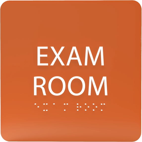 ADA CENTRAL SIGNS - 6" X6" Exam Room 6 Sign - ADA Compliant Tactile ...