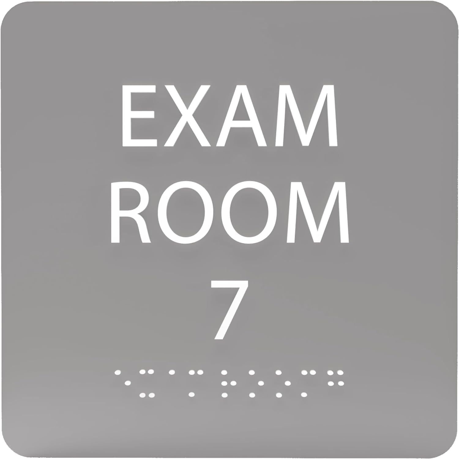 ADA CENTRAL SIGNS - 6" X6" Exam Room 7 Sign - ADA Compliant Tactile ...