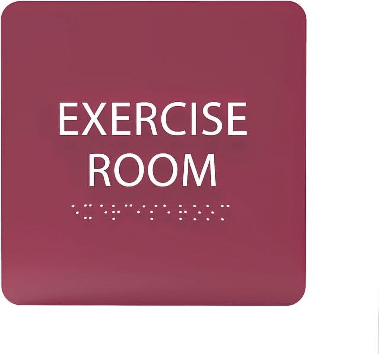 ADA CENTRAL SIGNS - 6" X6" Exercise Room Sign - ADA Compliant Tactile ...