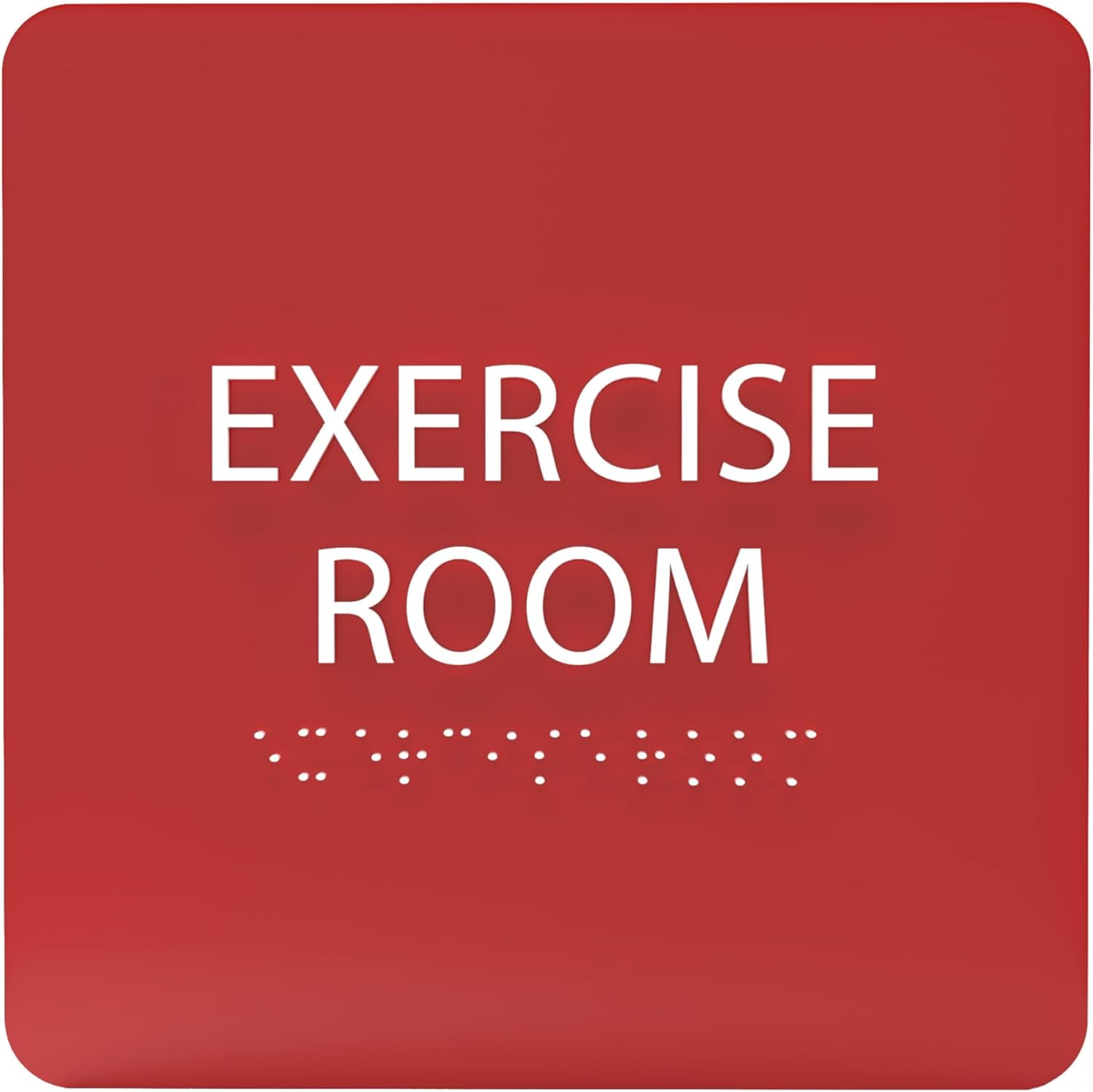 ADA CENTRAL SIGNS - 6" X6" Exercise Room Sign - ADA Compliant Tactile ...