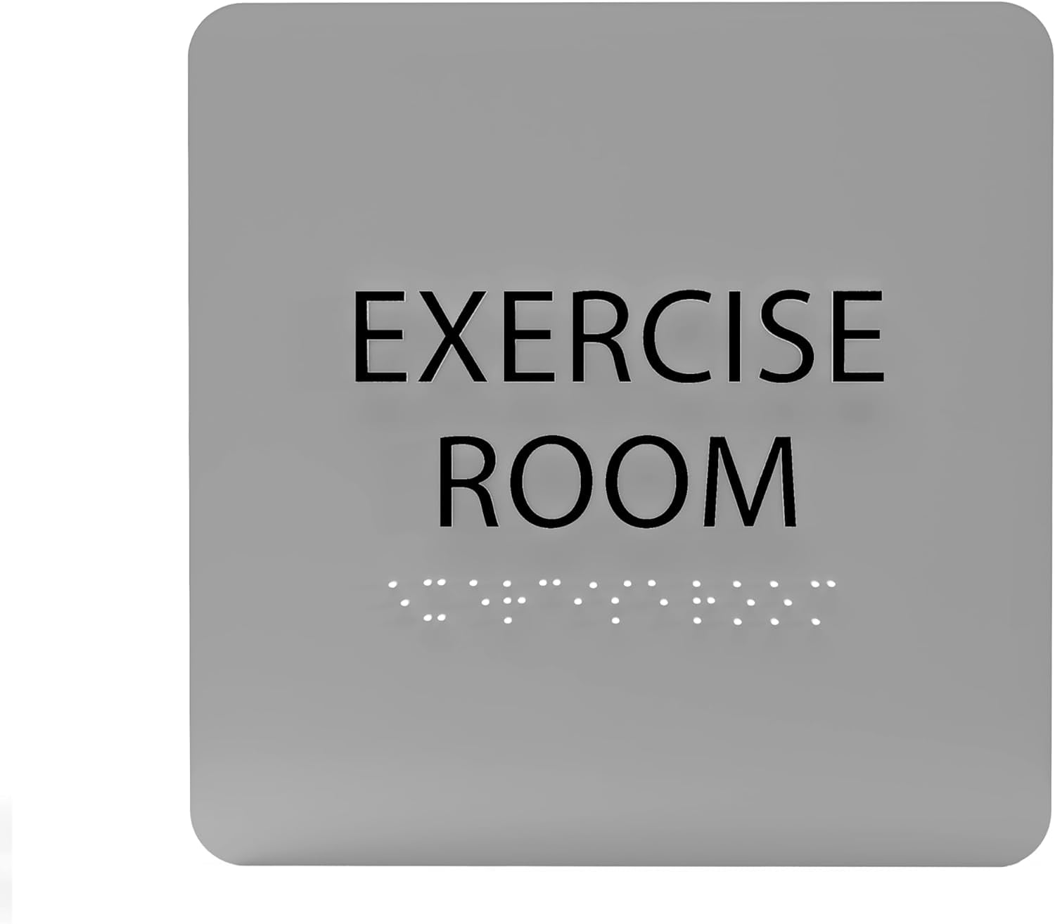 ADA CENTRAL SIGNS - 6" X6" Exercise Room Sign - ADA Compliant Tactile ...