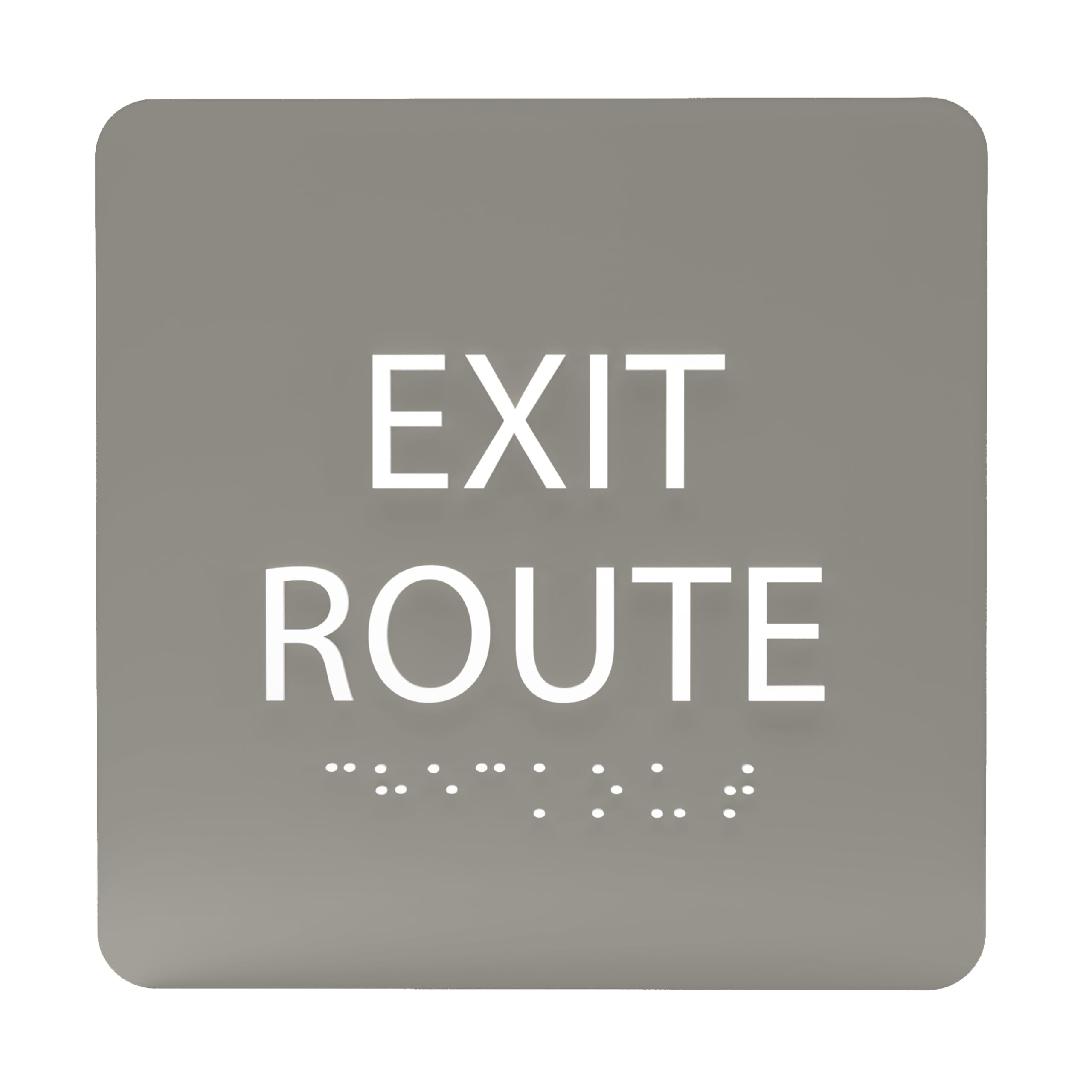 ADA CENTRAL SIGNS - 6" X6" Exit Route Sign - ADA Compliant Tactile ...