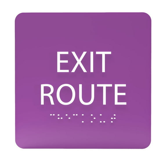 ADA CENTRAL SIGNS - 6" X6" Exit Sign - ADA Compliant Tactile Graphics ...
