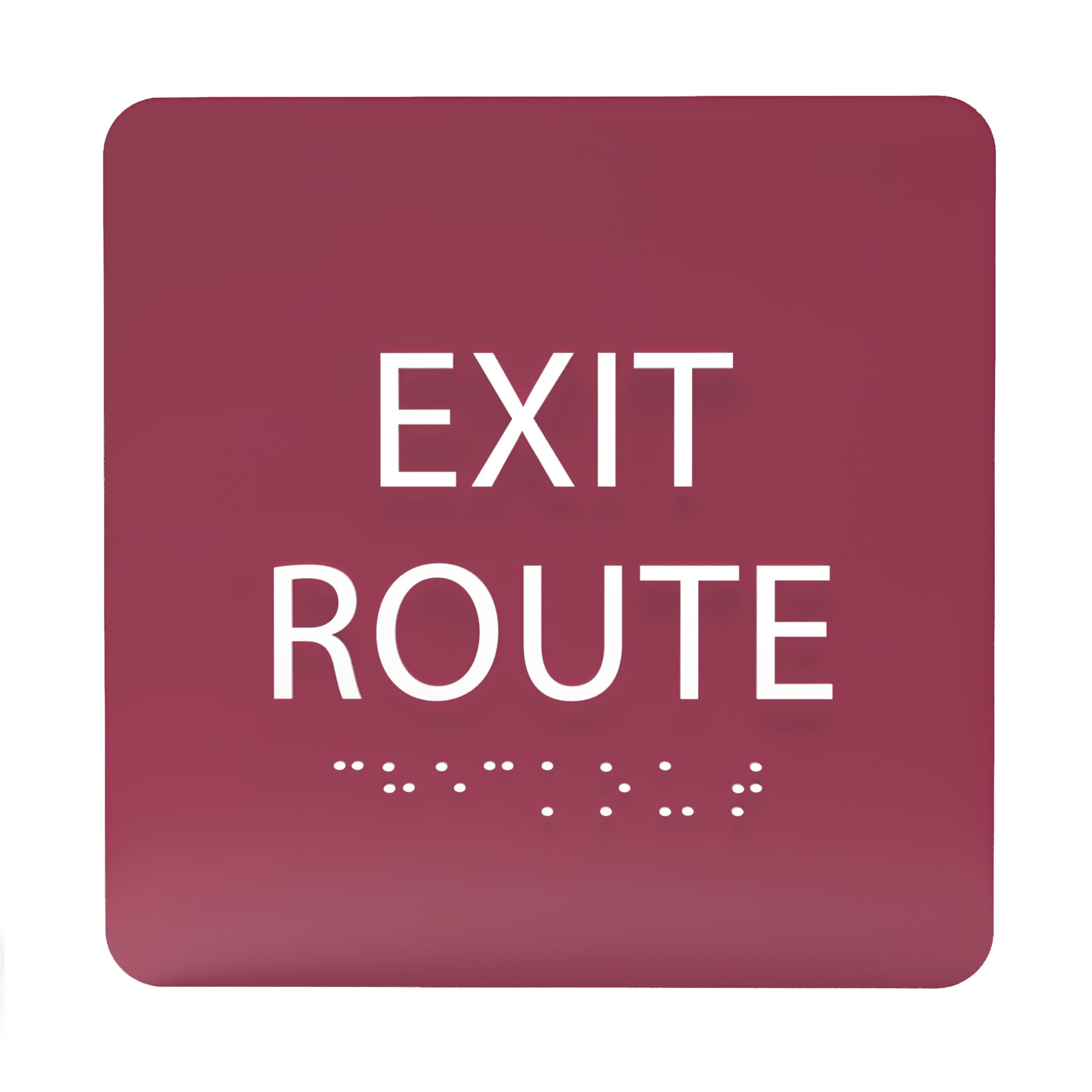 ADA CENTRAL SIGNS - 6" X6" Exit Route Sign - ADA Compliant Tactile ...