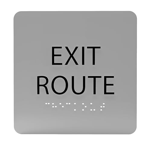 ADA CENTRAL SIGNS - 6" X6" Exit Route Sign - ADA Compliant Tactile ...