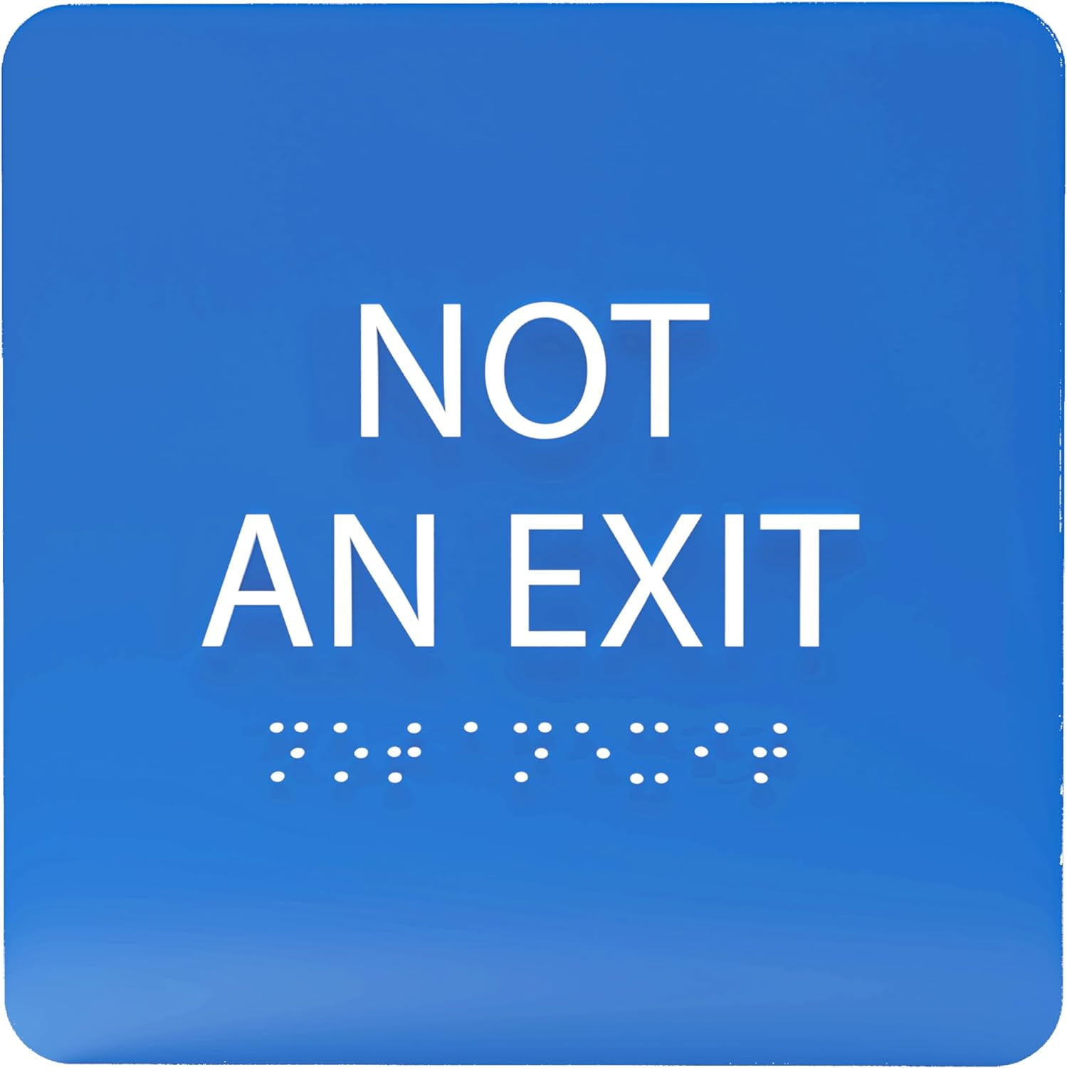 ADA CENTRAL SIGNS - 6" X6" Not an Exit Sign - ADA Compliant Tactile ...