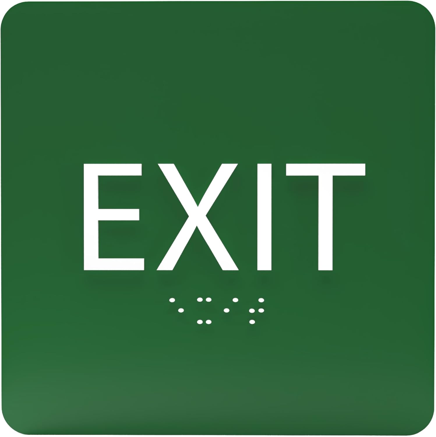 ADA CENTRAL SIGNS - 6" X6" Exit Sign - ADA Compliant Tactile Graphics ...