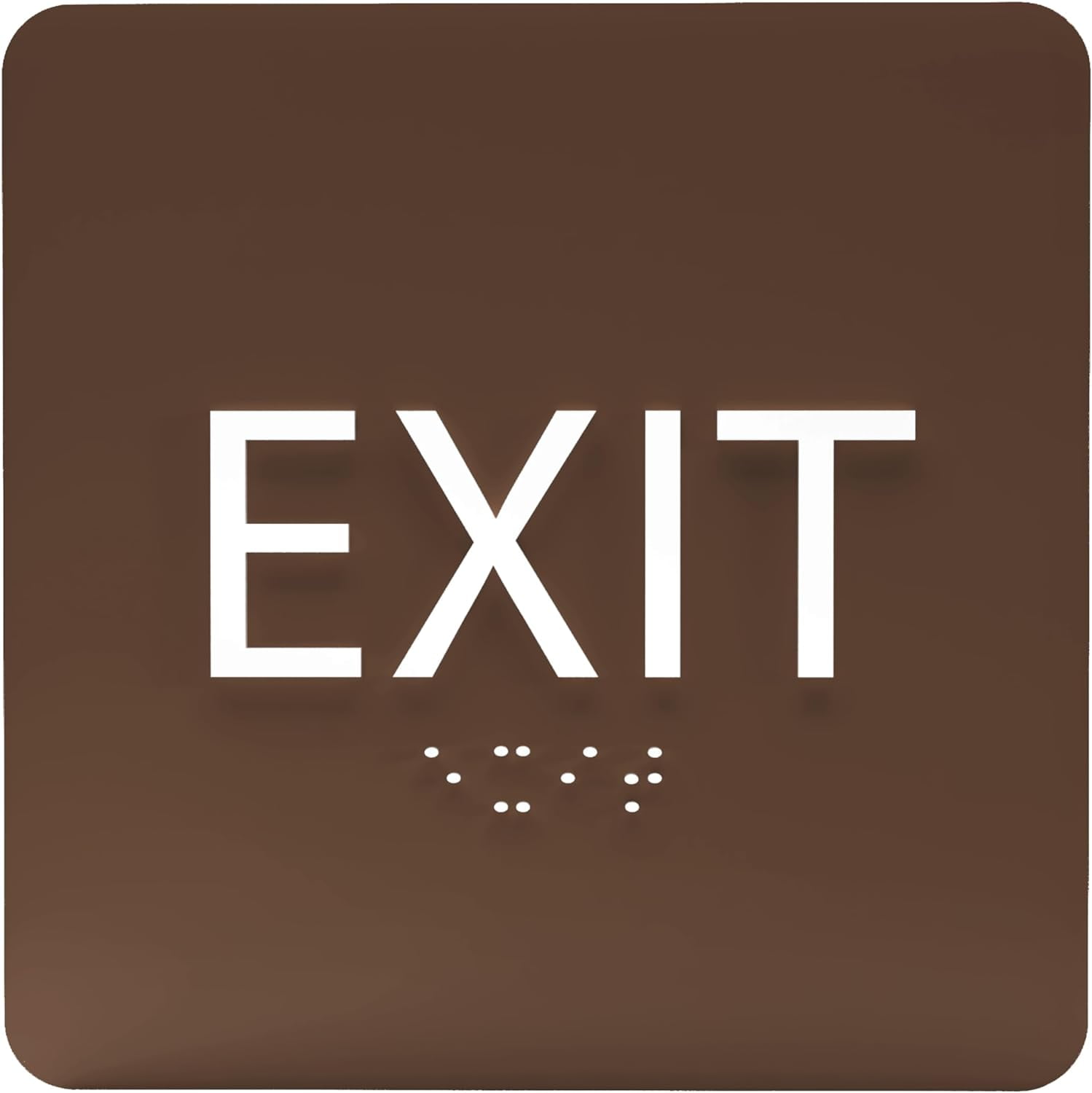 ADA CENTRAL SIGNS - 6" X6" Exit Sign - ADA Compliant Tactile Graphics ...