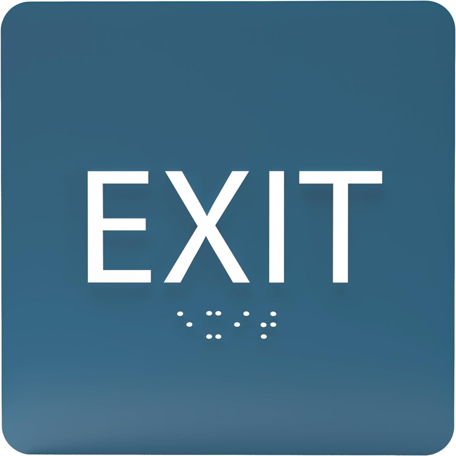 ADA CENTRAL SIGNS - 6" X6" Exit Sign - ADA Compliant Tactile Graphics ...
