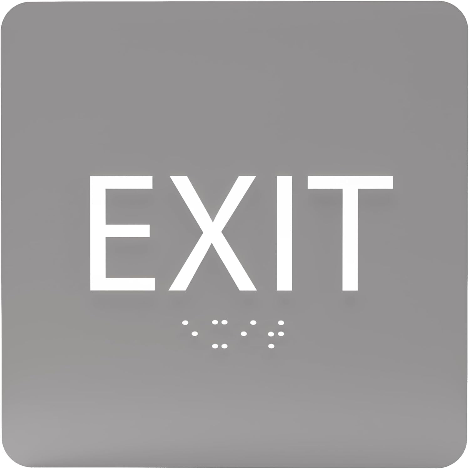 ADA CENTRAL SIGNS - 6" X6" Exit Sign - ADA Compliant Tactile Graphics ...