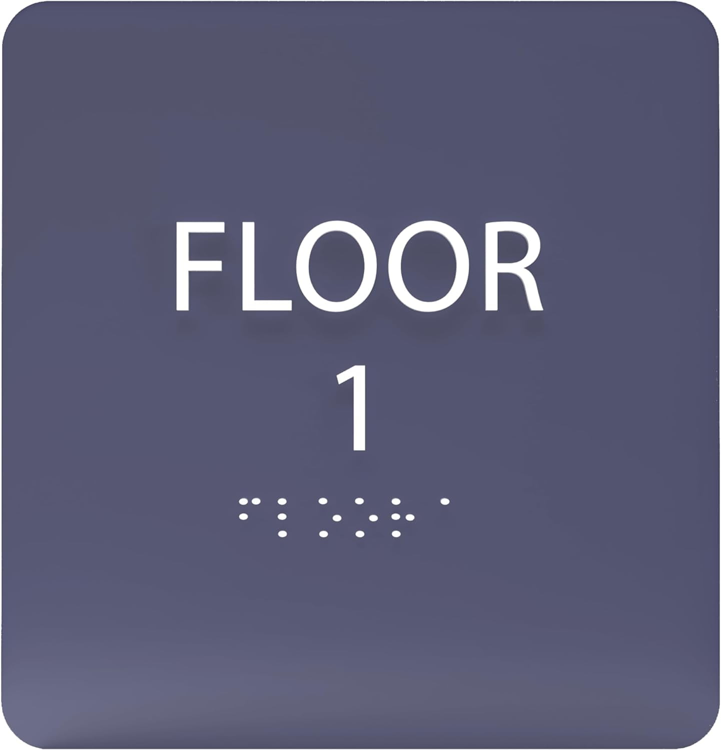 ADA CENTRAL SIGNS - 6" X6" Floor 1 Sign - ADA Compliant Tactile ...