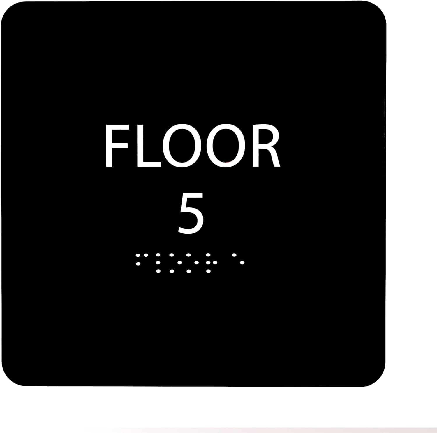 ADA CENTRAL SIGNS - 6" X6" Floor 5 Sign - ADA Compliant Tactile ...