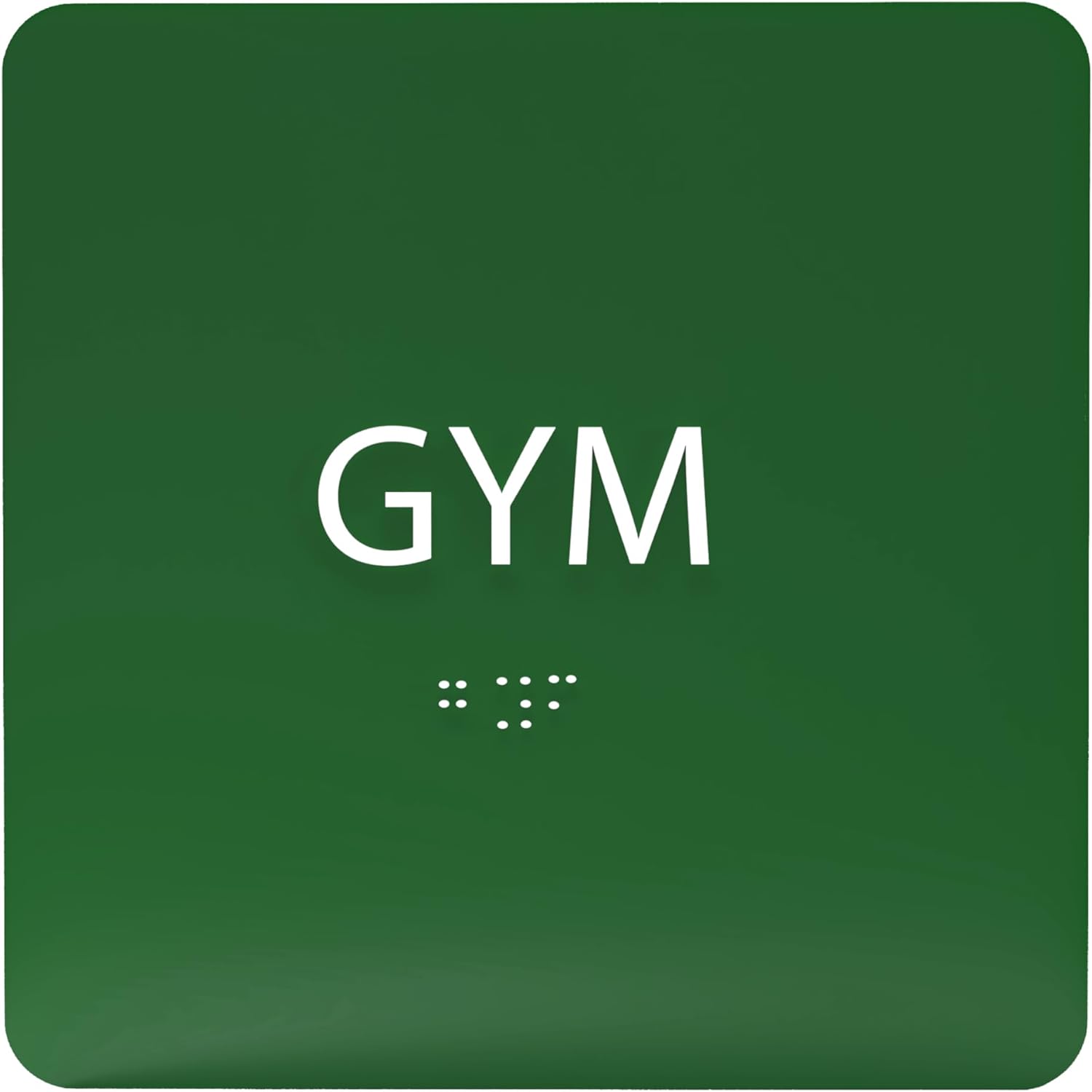 ADA CENTRAL SIGNS - 6" X6" Gym Sign - ADA Compliant Tactile Graphics ...