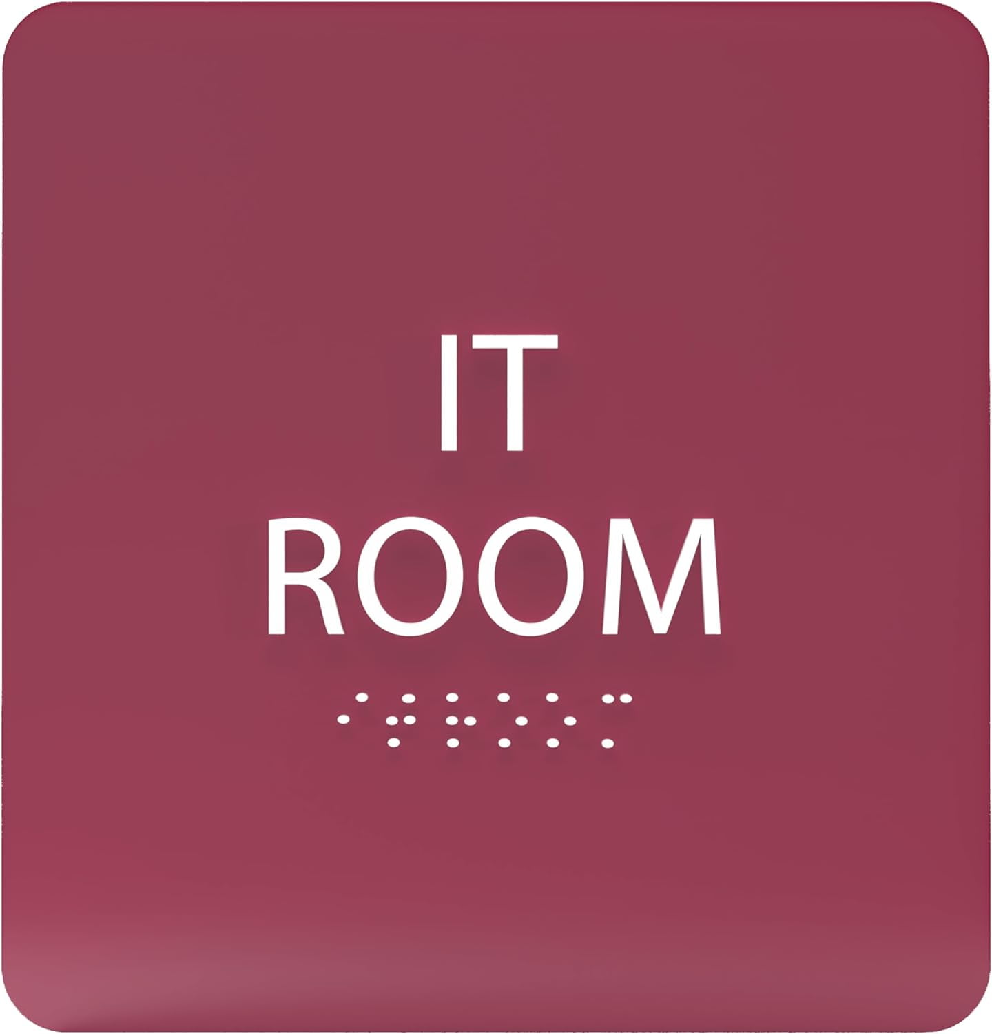 ADA CENTRAL SIGNS - 6" X6" IT Room Sign - ADA Compliant Tactile ...