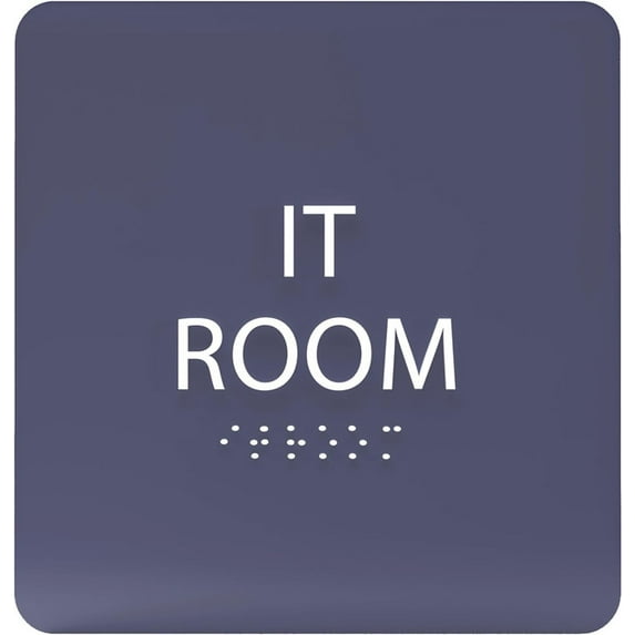 ADA CENTRAL SIGNS - 6" X6" IT Room Sign - ADA Compliant Tactile ...