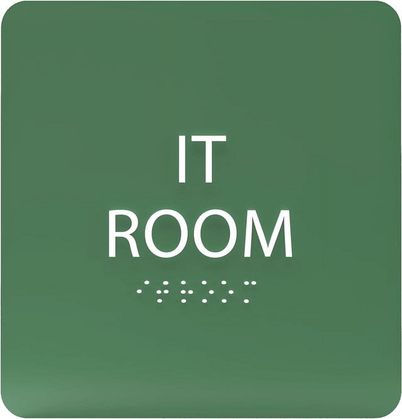 ADA CENTRAL SIGNS - 6" X6" IT Room Sign - ADA Compliant Tactile ...