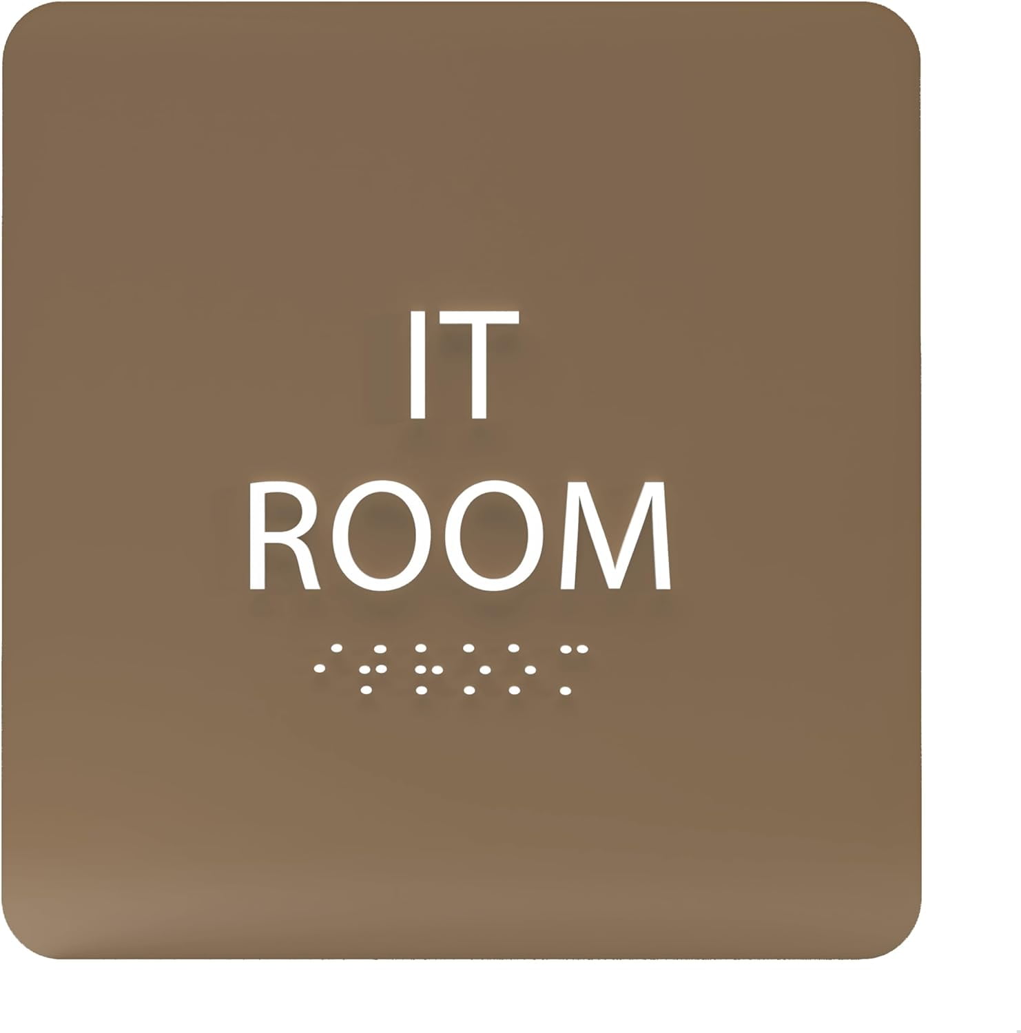 ADA CENTRAL SIGNS - 6" X6" IT Room Sign - ADA Compliant Tactile ...