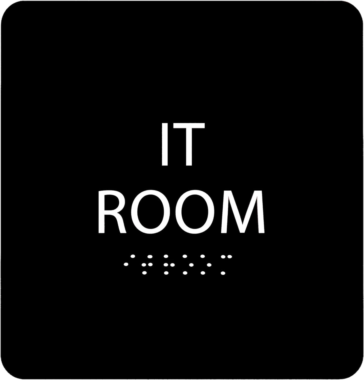ADA CENTRAL SIGNS - 6" X6" IT Room Sign - ADA Compliant Tactile ...