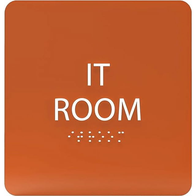 ADA CENTRAL SIGNS - 6" X6" IT Room Sign - ADA Compliant Tactile ...