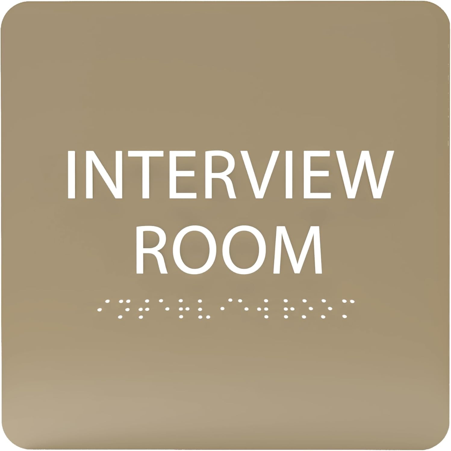 ADA CENTRAL SIGNS - 6" X6" Interview Room Sign - ADA Compliant Tactile ...