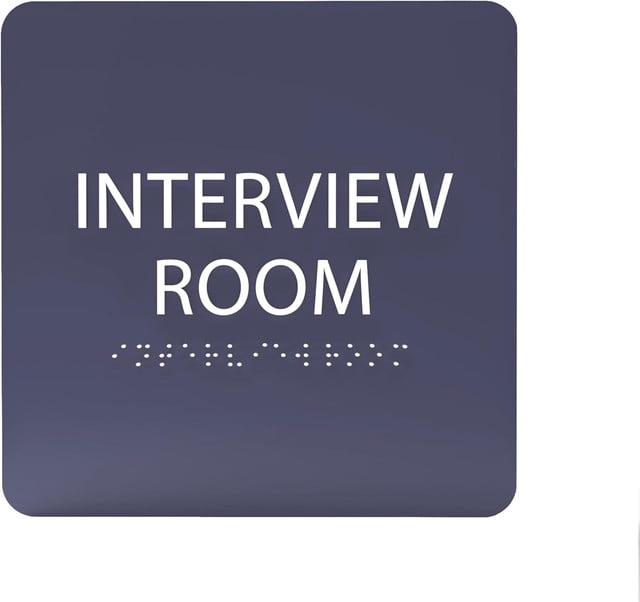 ADA CENTRAL SIGNS - 6" X6" Interview Room Sign - ADA Compliant Tactile ...