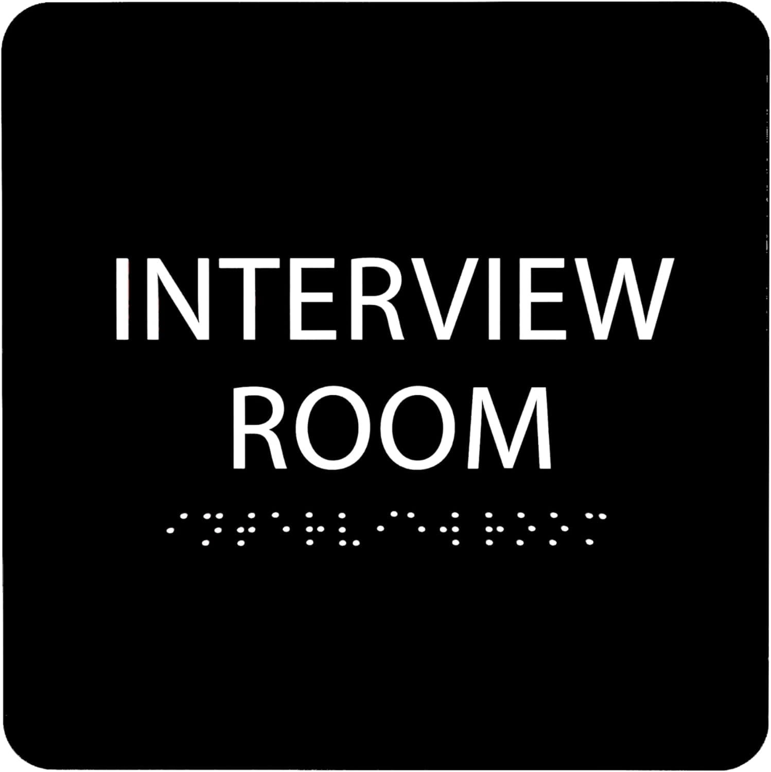 ADA CENTRAL SIGNS - 6" X6" Interview Room Sign - ADA Compliant Tactile ...