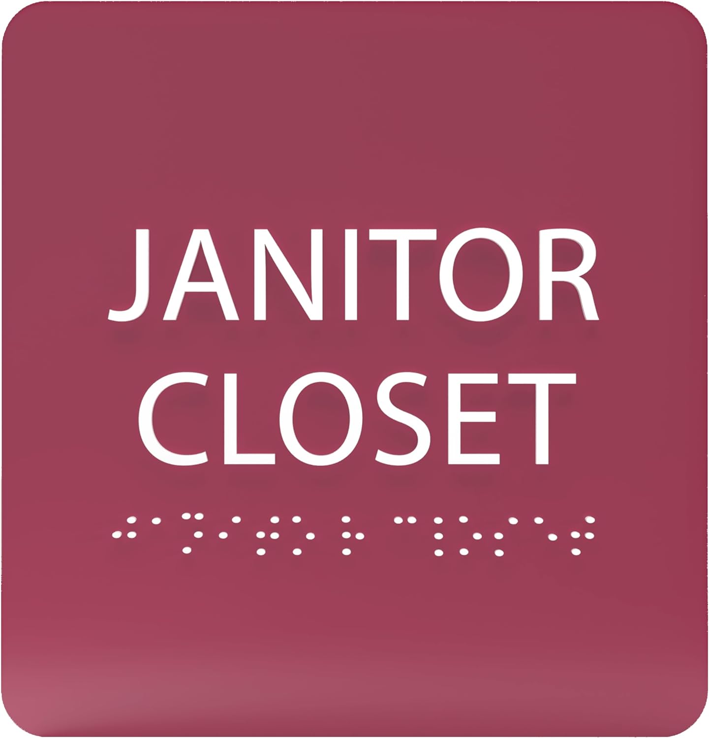 ADA CENTRAL SIGNS - 6" X6" Janitor Closet Sign - ADA Compliant Tactile ...