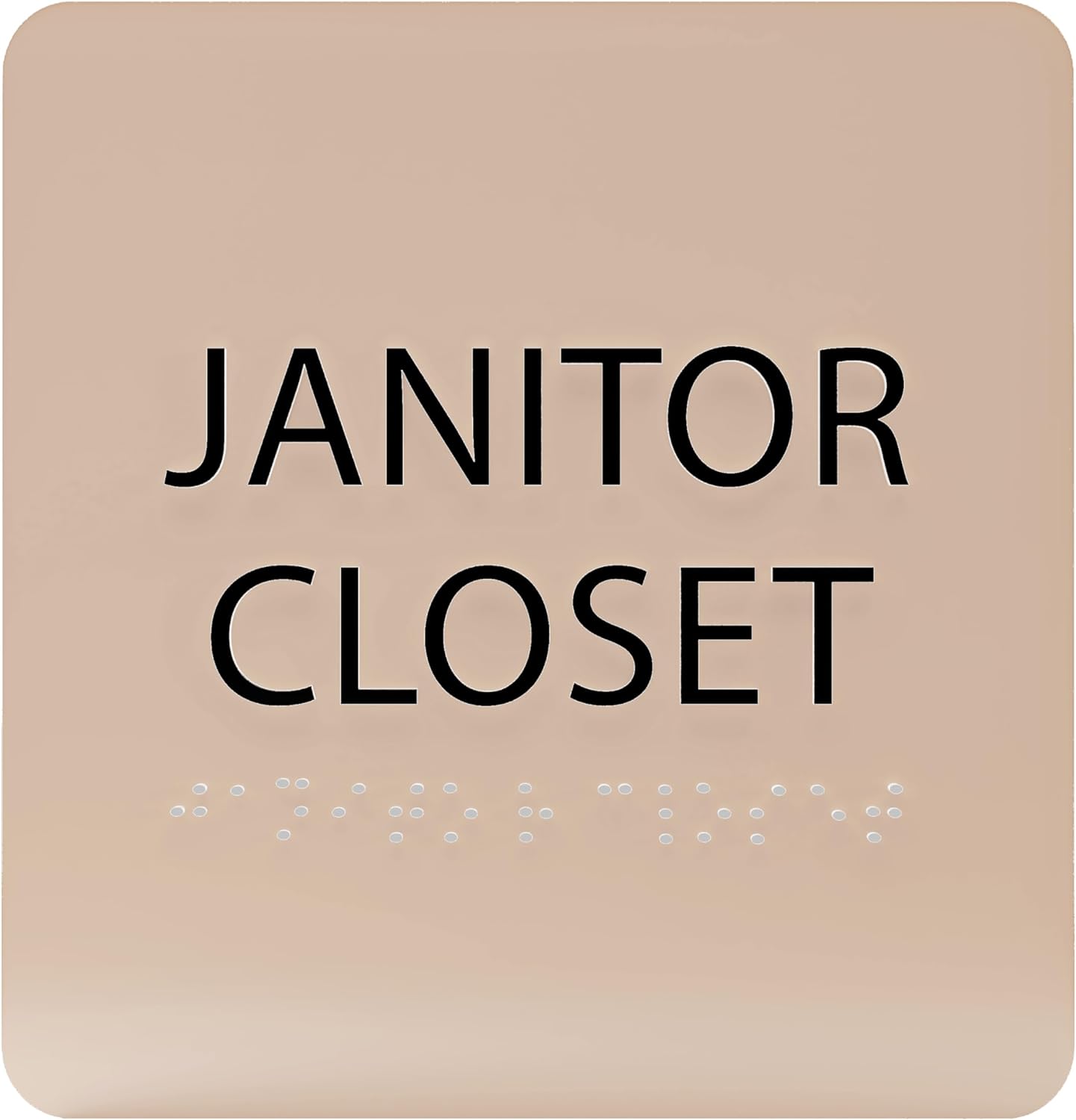 ADA CENTRAL SIGNS - 6" X6" Janitor Closet Sign - ADA Compliant Tactile ...