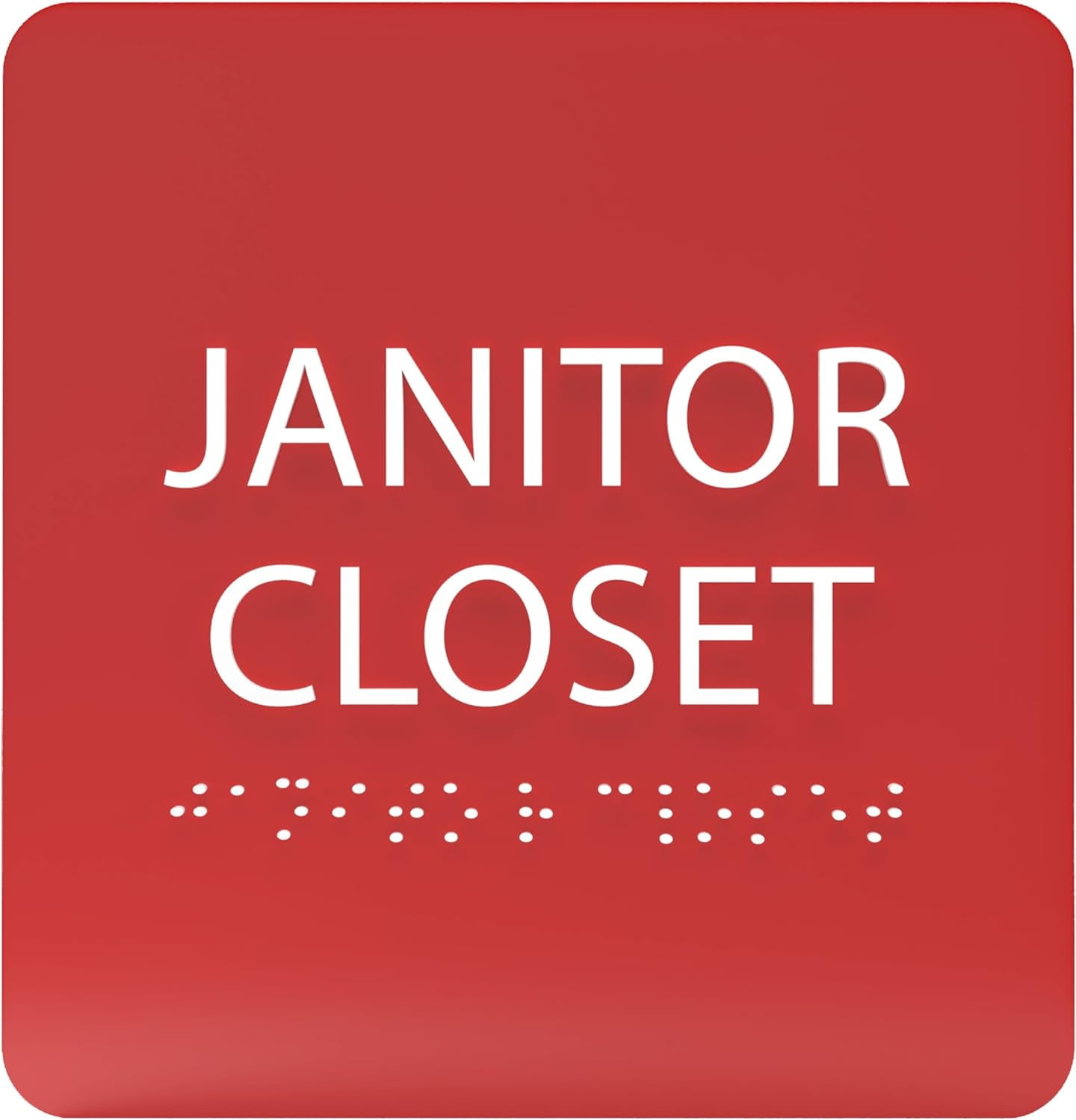 ADA CENTRAL SIGNS - 6" X6" Janitor Closet Sign - ADA Compliant Tactile ...