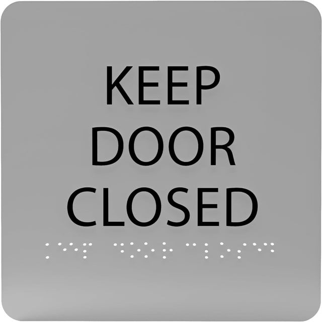 ADA CENTRAL SIGNS - 6" X6" Keep Door Closed Sign - ADA Compliant ...