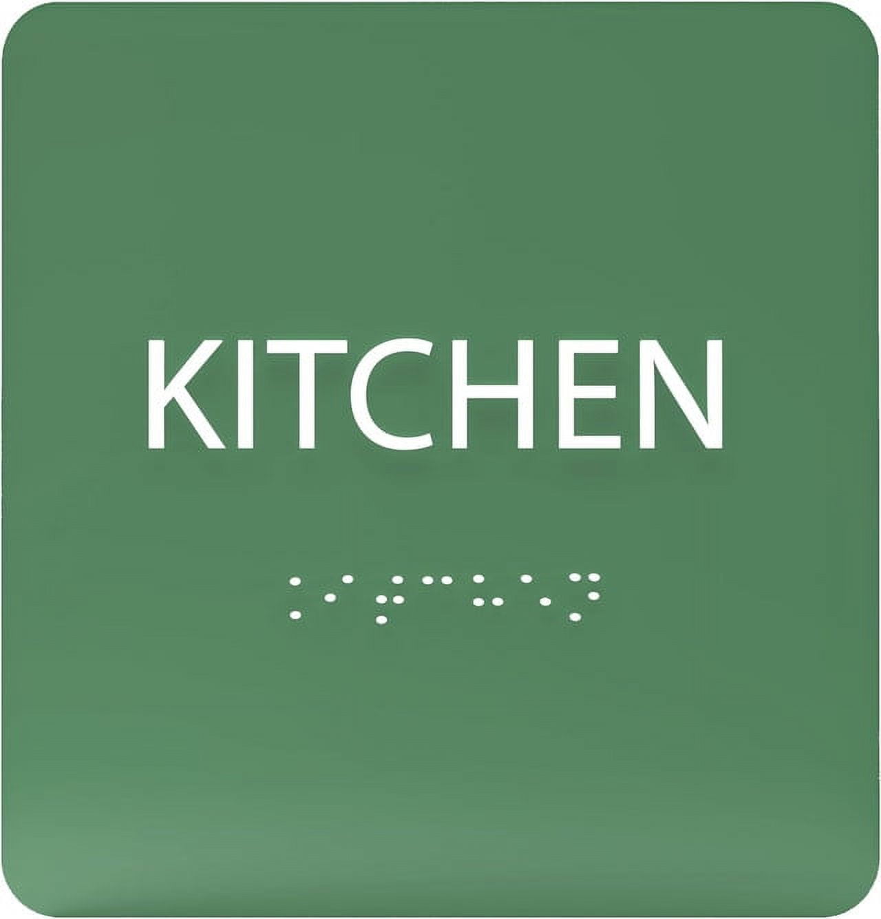 ADA CENTRAL SIGNS - 6" X6" Kitchen Sign - ADA Compliant Tactile ...