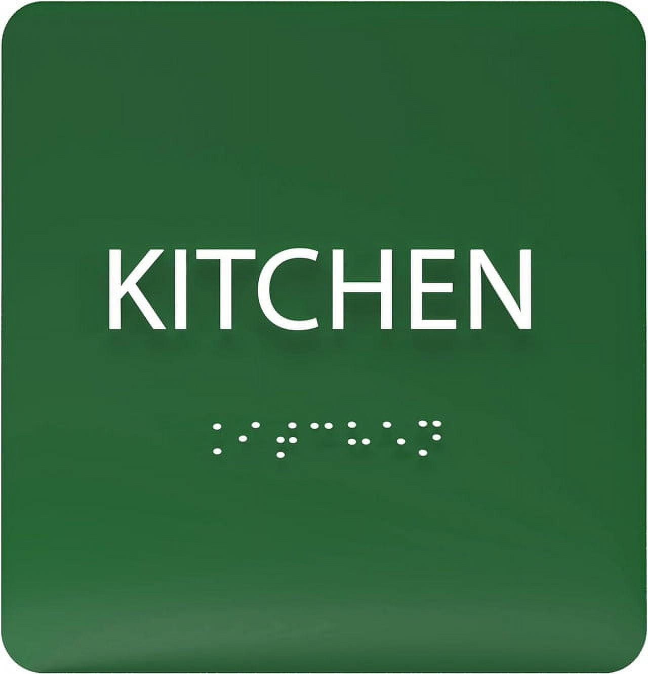 ADA CENTRAL SIGNS - 6" X6" Kitchen Sign - ADA Compliant Tactile ...