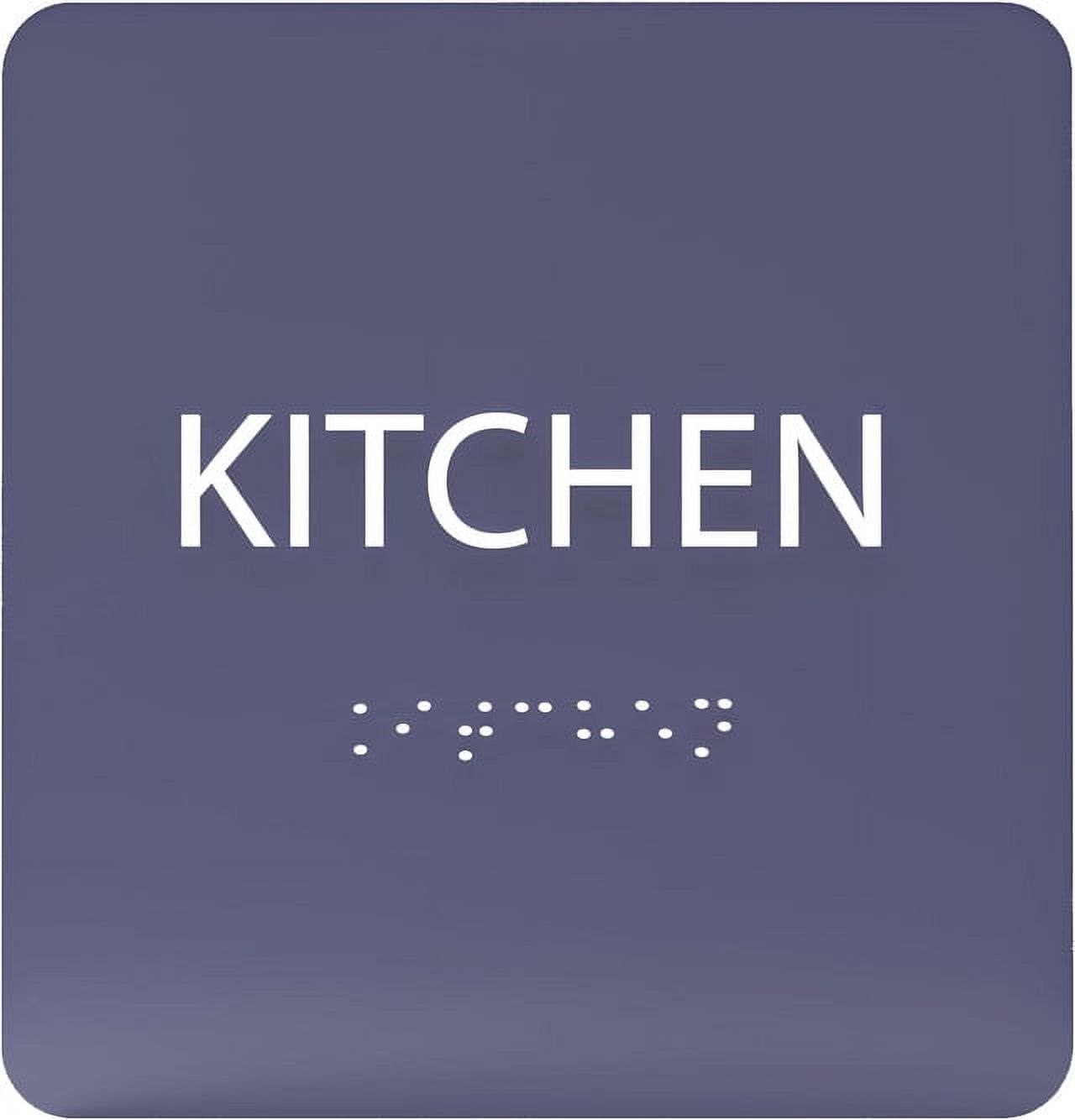 ADA CENTRAL SIGNS - 6" X6" Kitchen Sign - ADA Compliant Tactile ...