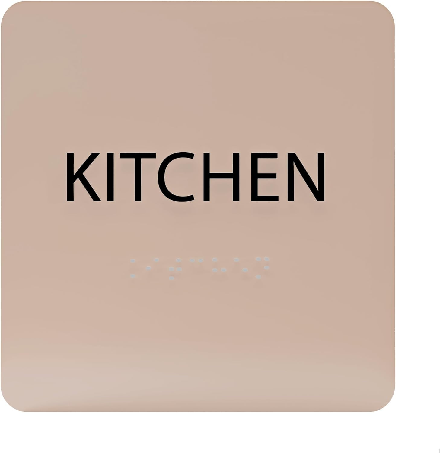 ADA CENTRAL SIGNS - 6" X6" Kitchen Sign - ADA Compliant Tactile ...
