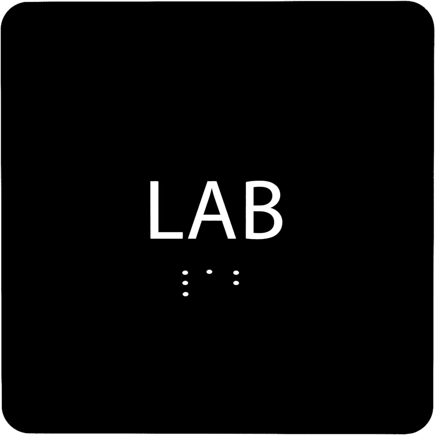 ADA CENTRAL SIGNS - 6" X6" Lab Sign- ADA Compliant Tactile Graphics ...