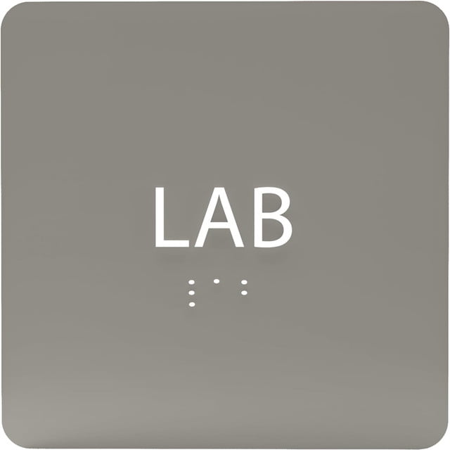 ADA CENTRAL SIGNS - 6" X6" Lab Sign- ADA Compliant Tactile Graphics ...
